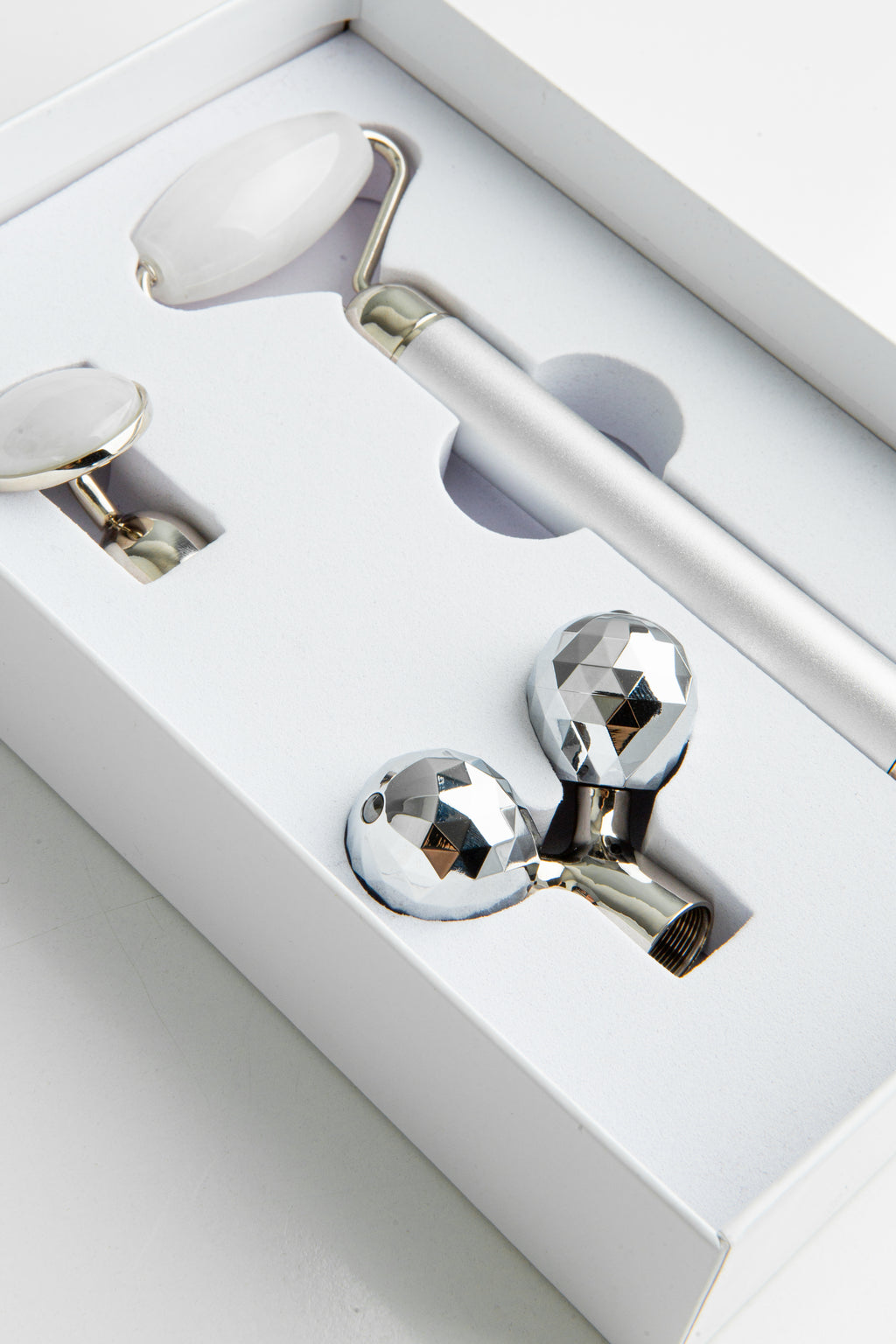 White Device Retail $190 - multi-angular, double-headed lymphatic vibr